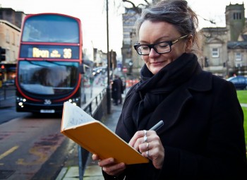 Writer in Residence on a bus!